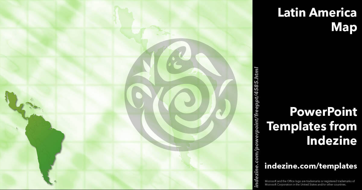 Latin America Map 02 PowerPoint Template