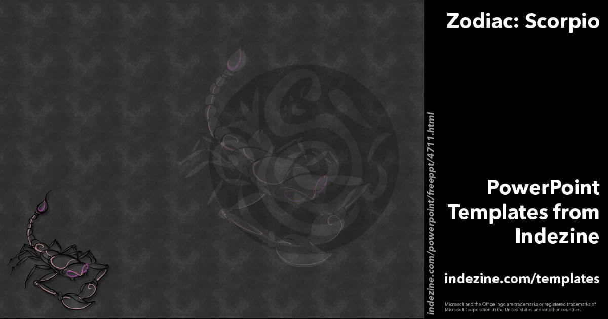 Zodiac: Scorpio 03 PowerPoint Template