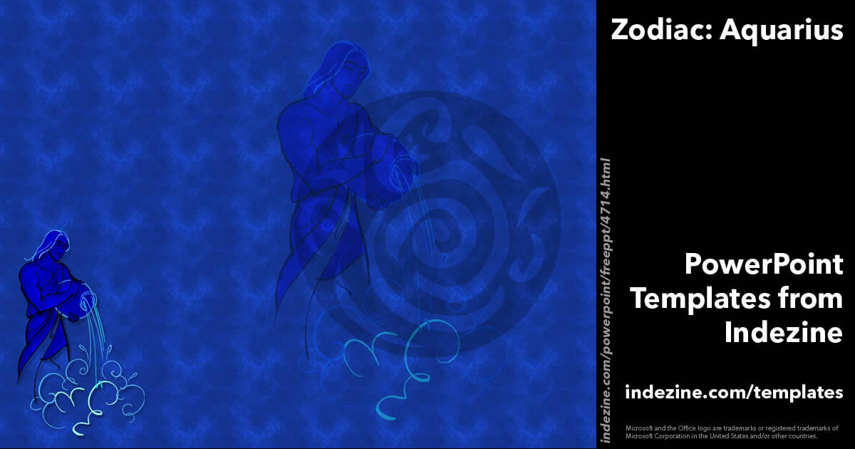 Zodiac: Aquarius 03 PowerPoint Template