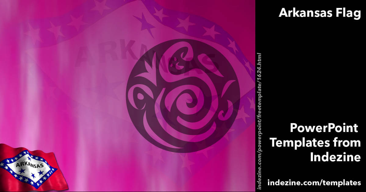 Arkansas Flag 01 PowerPoint Template