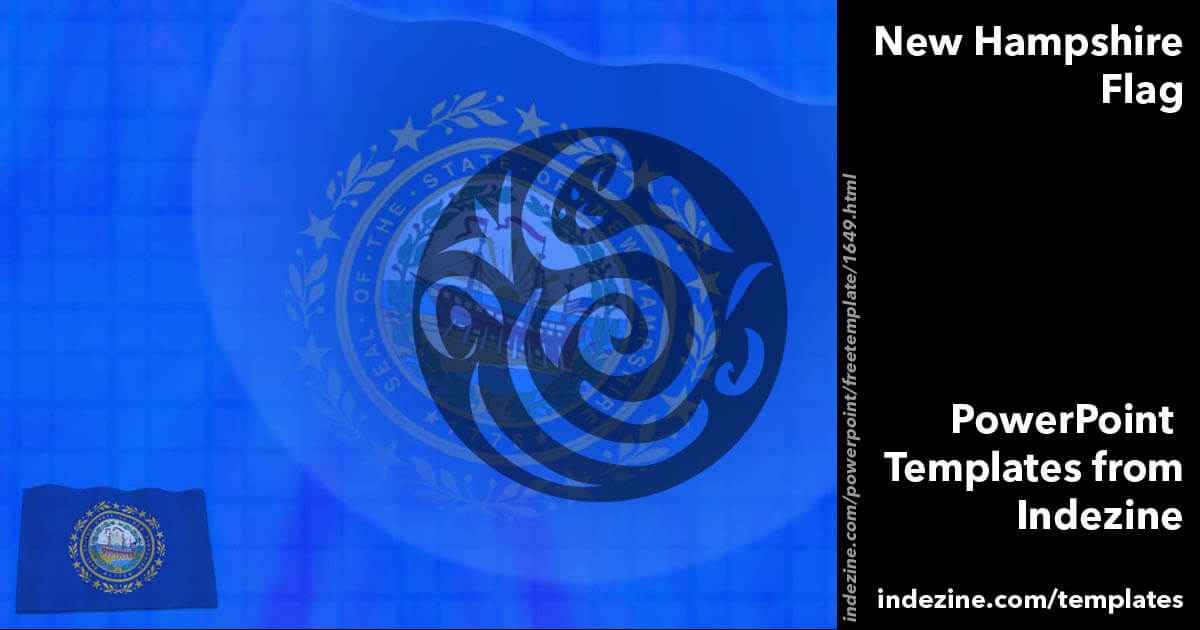 New Hampshire Flag 01 PowerPoint Template