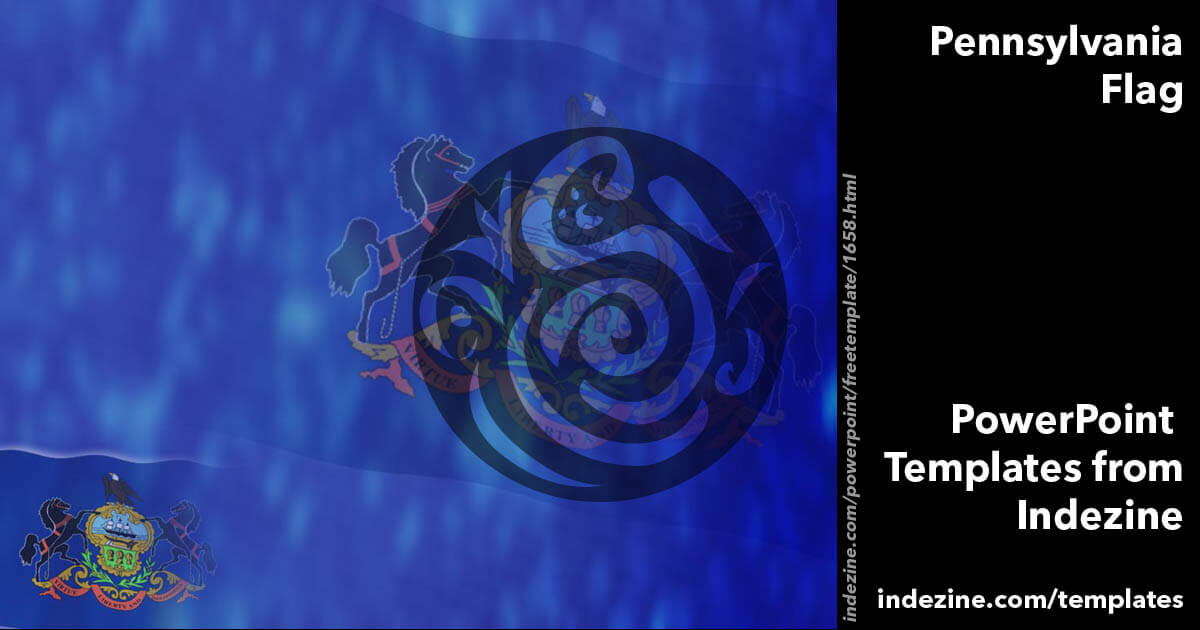 Pennsylvania Flag 01 PowerPoint Template