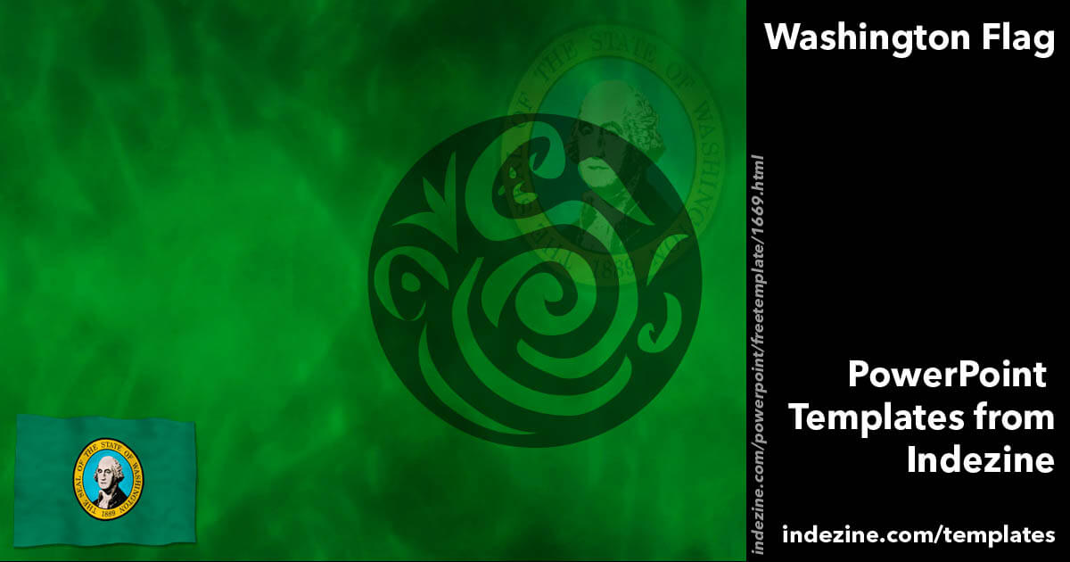 Washington Flag 01 PowerPoint Template