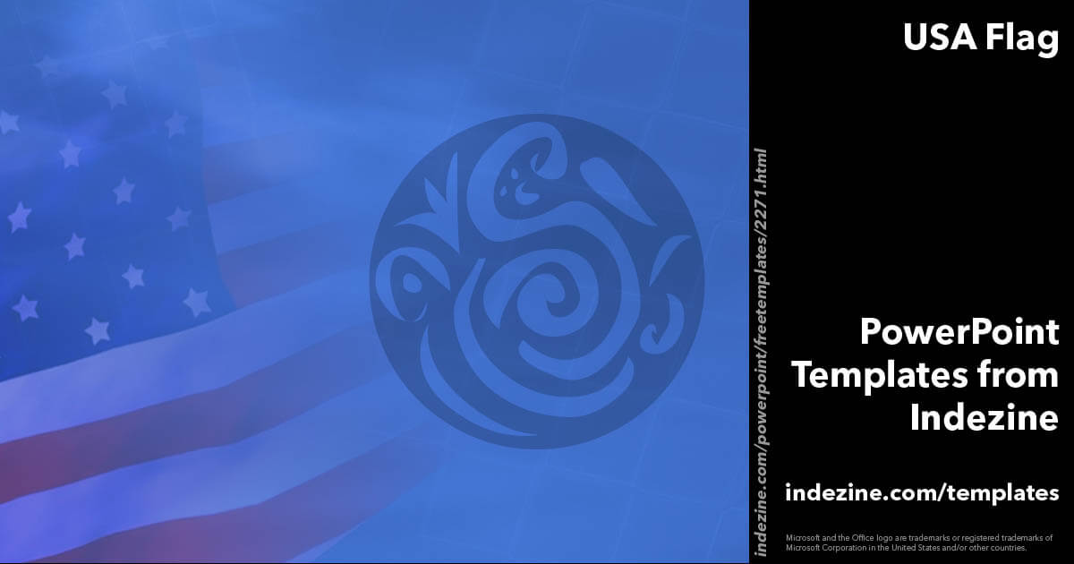 USA Flag 07 PowerPoint Template