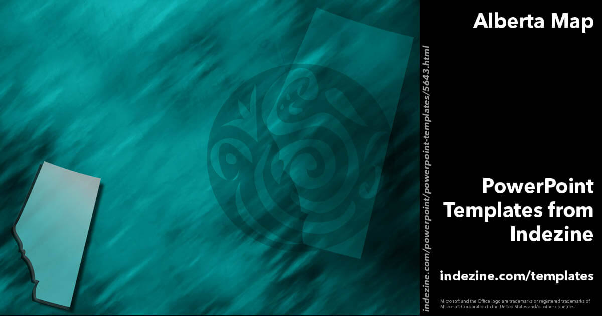 Alberta Map 01 PowerPoint Template