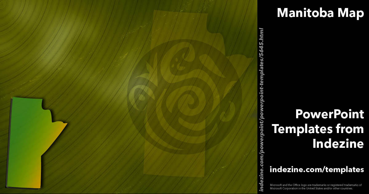 Manitoba Map 01 PowerPoint Template