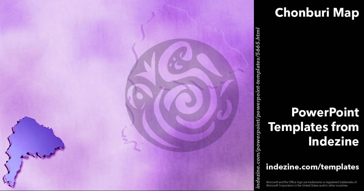 Chonburi Map 01 PowerPoint Template