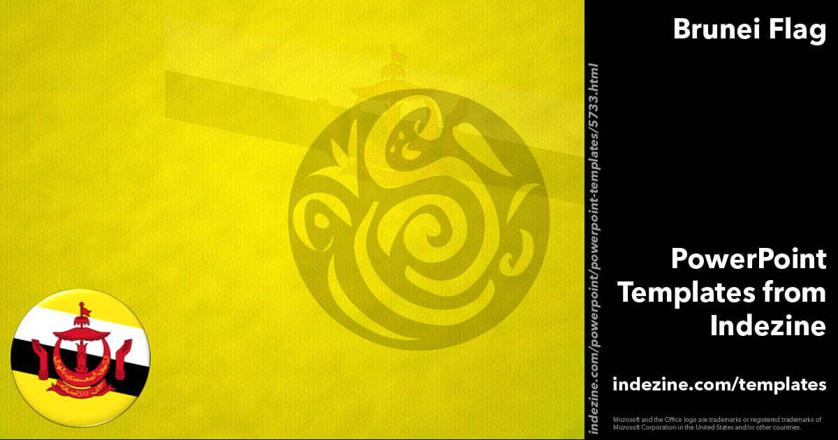 Brunei Flag 02 PowerPoint Template