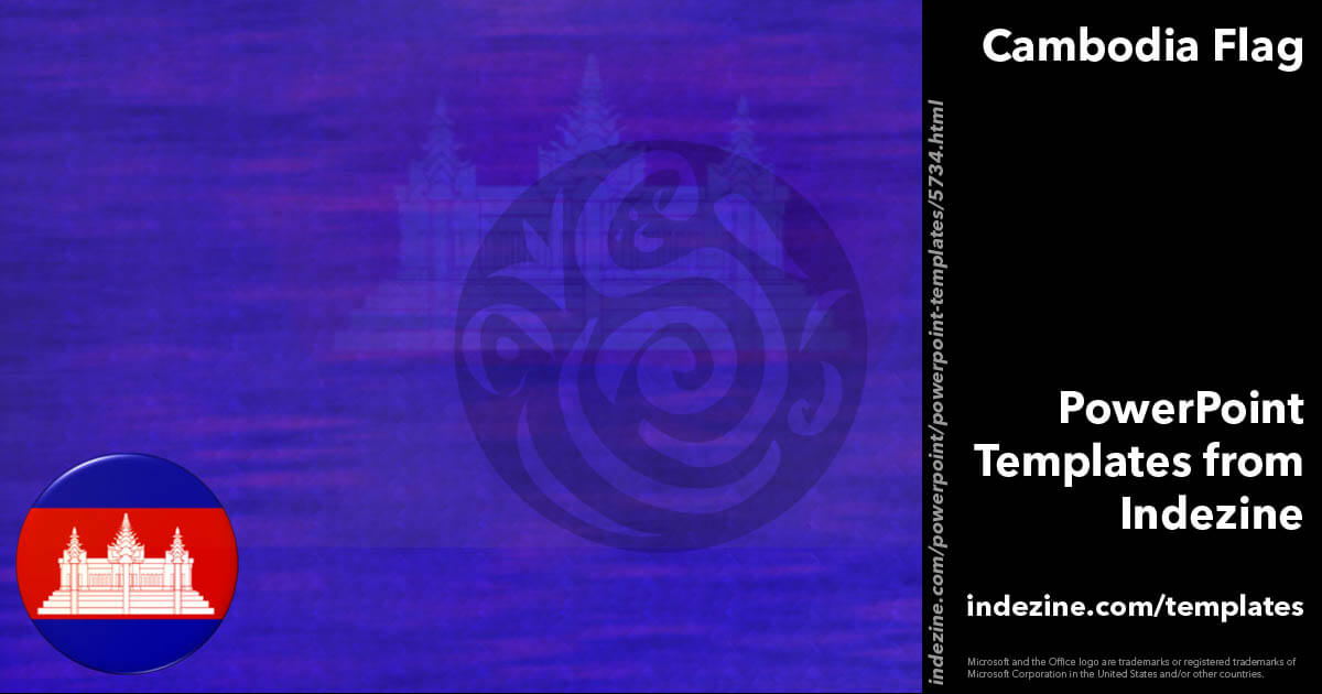 Cambodia Flag 02 PowerPoint Template