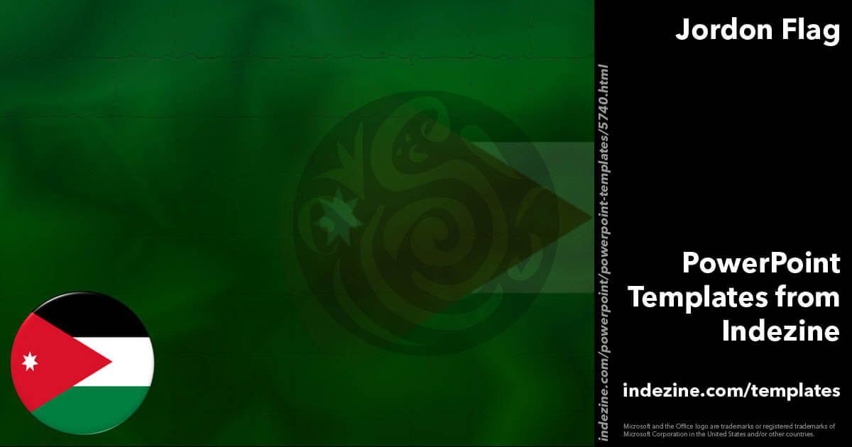 Jordon Flag 02 PowerPoint Template