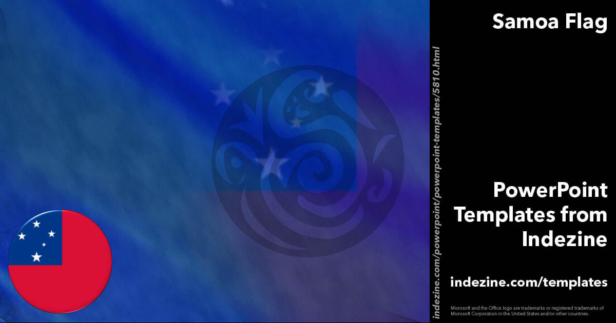 Samoa Flag 02 PowerPoint Template