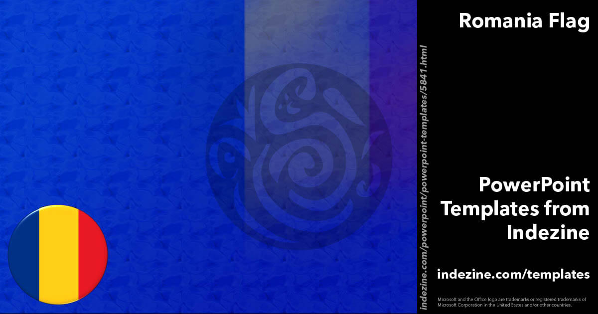 Romania Flag 02 PowerPoint Template