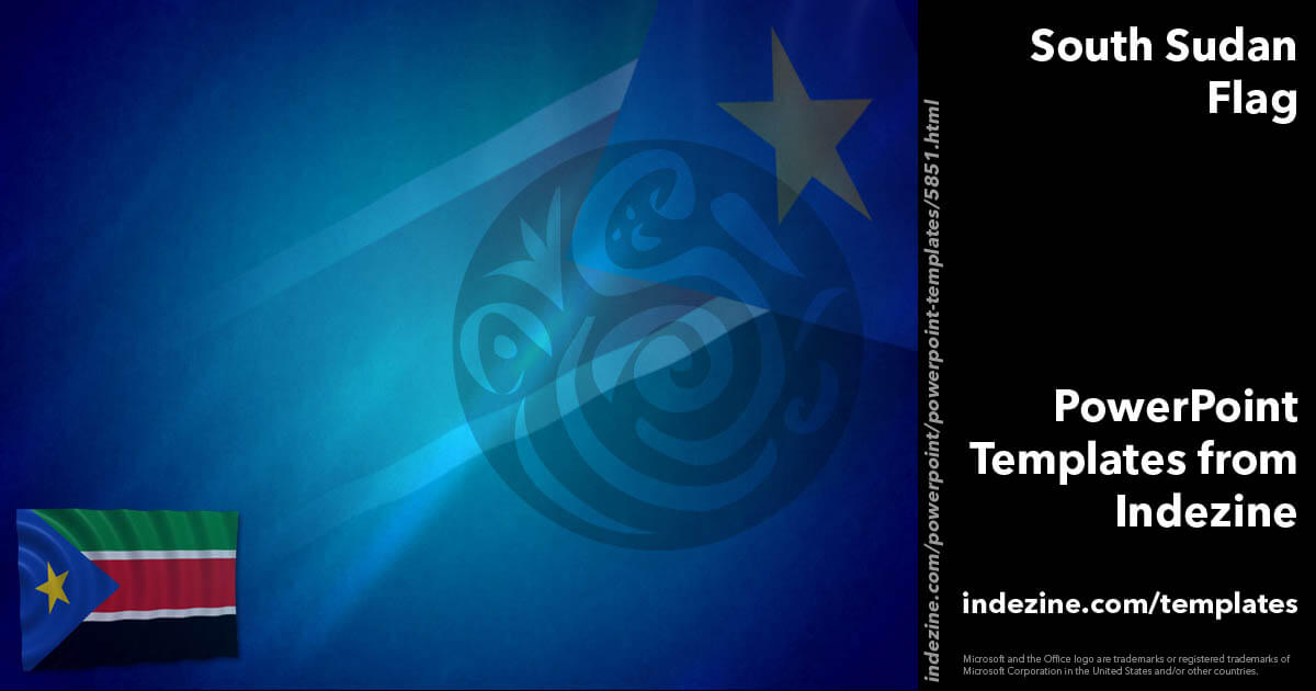 South Sudan Flag 01 PowerPoint Template
