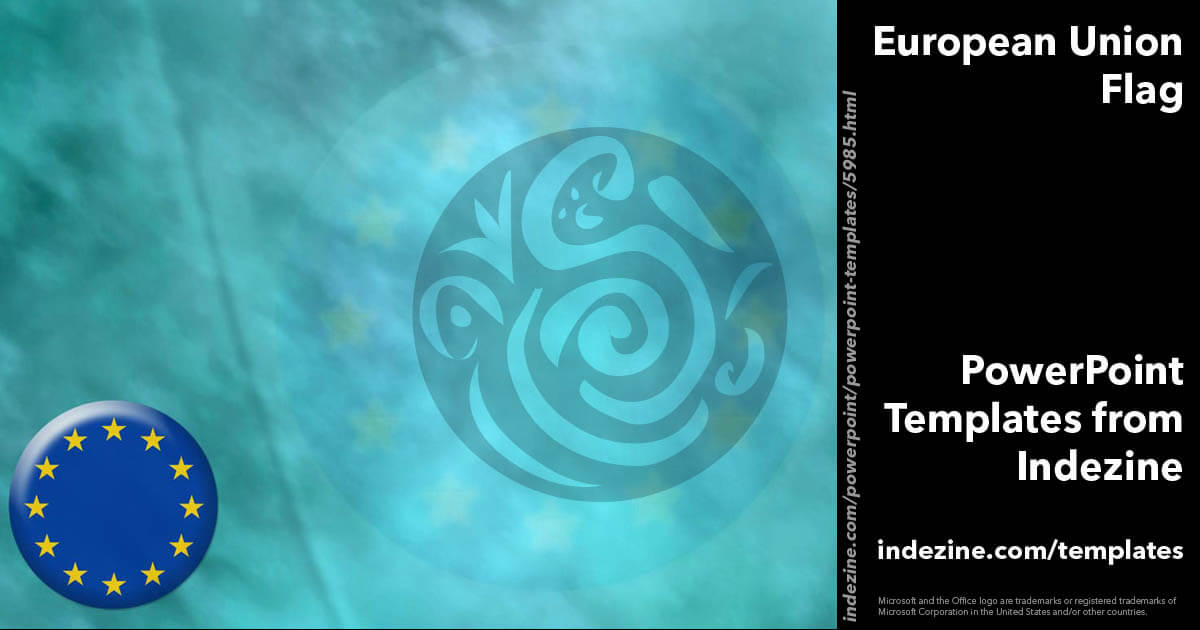 European Union Flag 05 PowerPoint Template