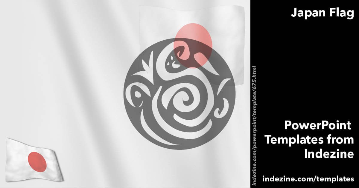 Japan Flag 01 PowerPoint Template