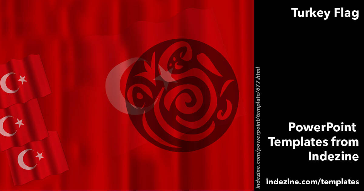 Turkey Flag 01 PowerPoint Template