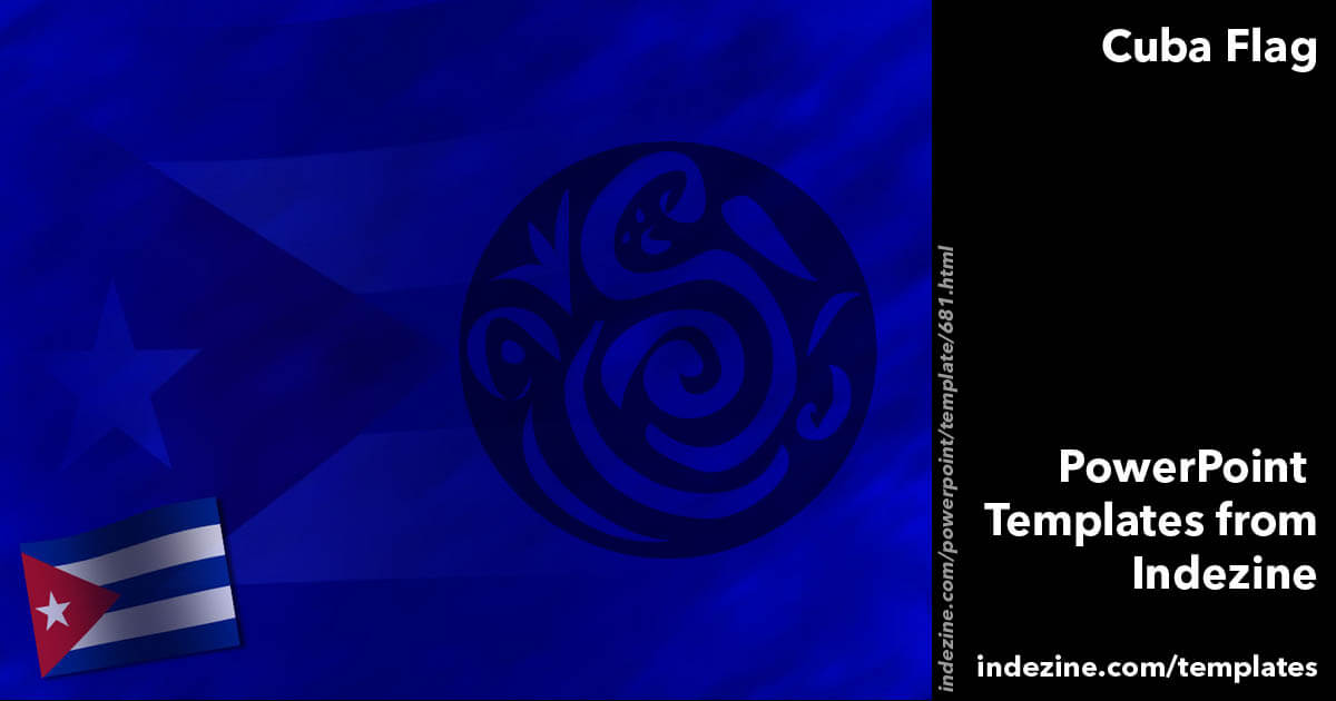 Cuba Flag 01 PowerPoint Template