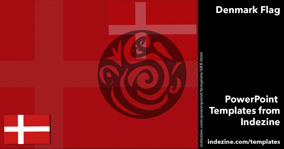 Denmark Flag 01 PowerPoint Template