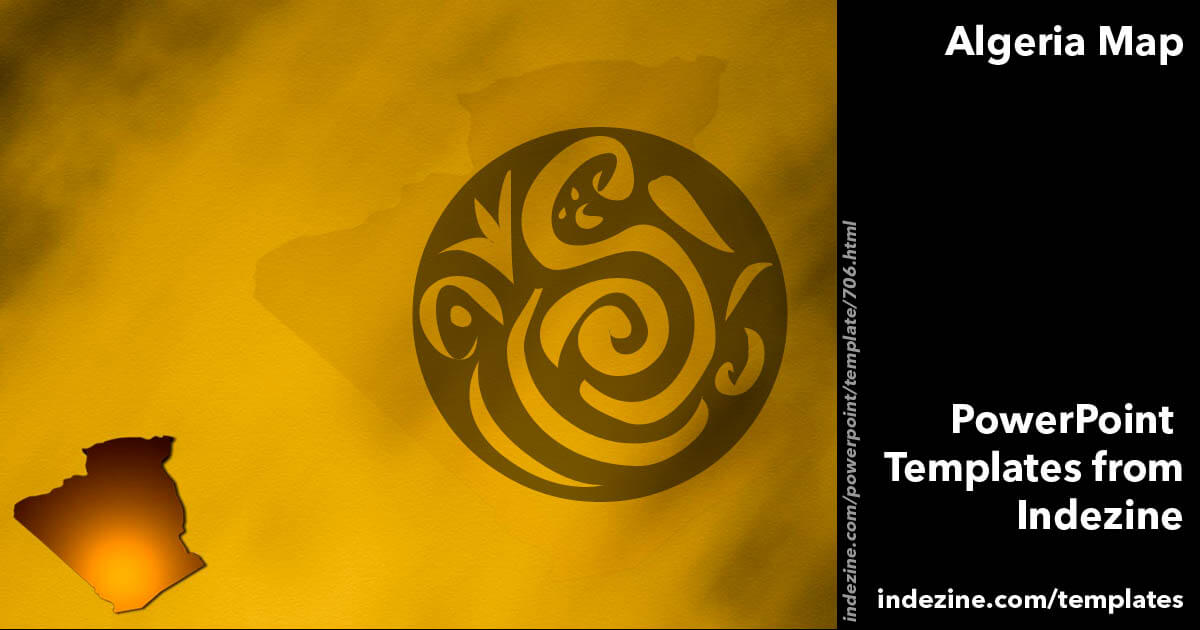 Algeria Map 01 PowerPoint Template