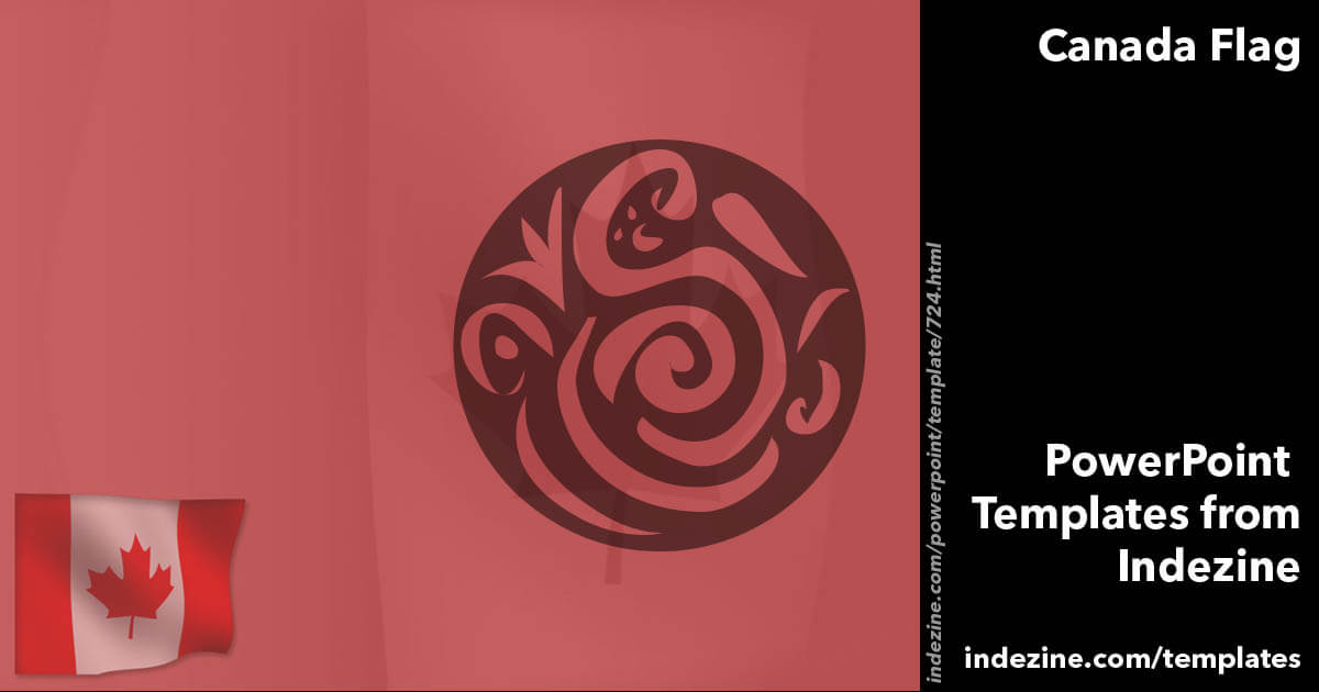 Canada Flag 04 PowerPoint Template