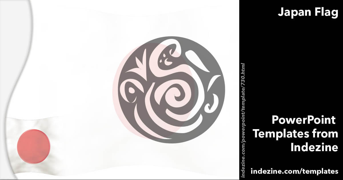 Japan Flag 02 PowerPoint Template