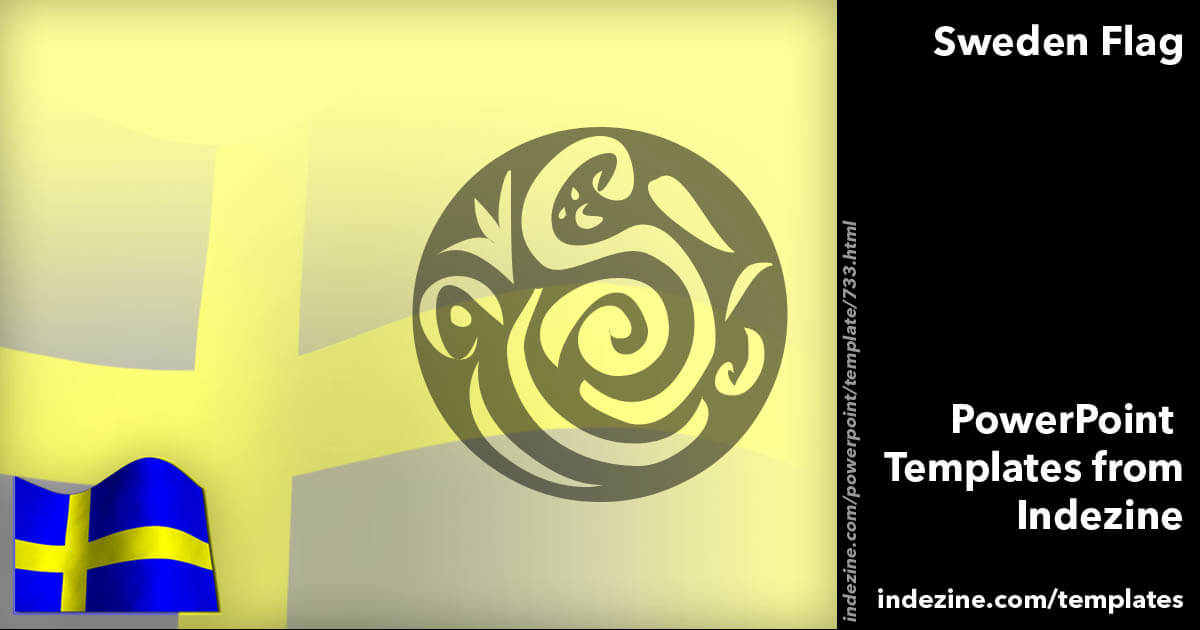Sweden Flag 02 PowerPoint Template