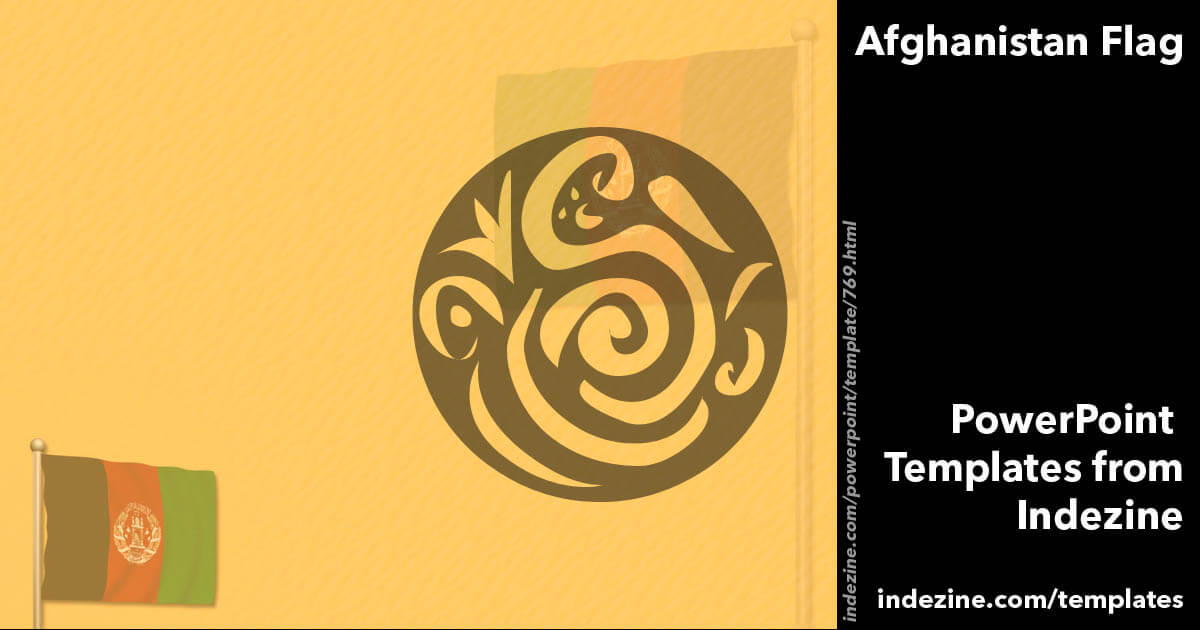 Afghanistan Flag 04 PowerPoint Template