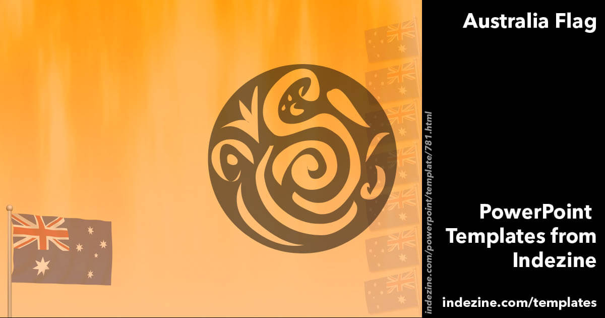 Australia Flag 09 PowerPoint Template