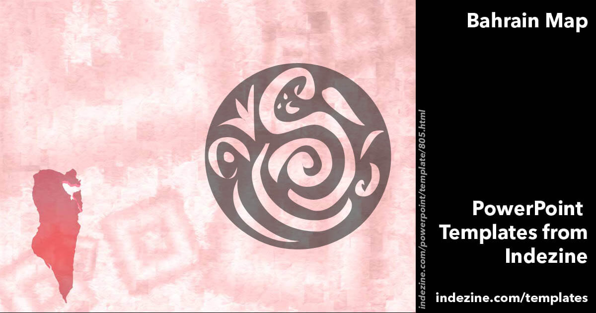 Bahrain Map 01 PowerPoint Template