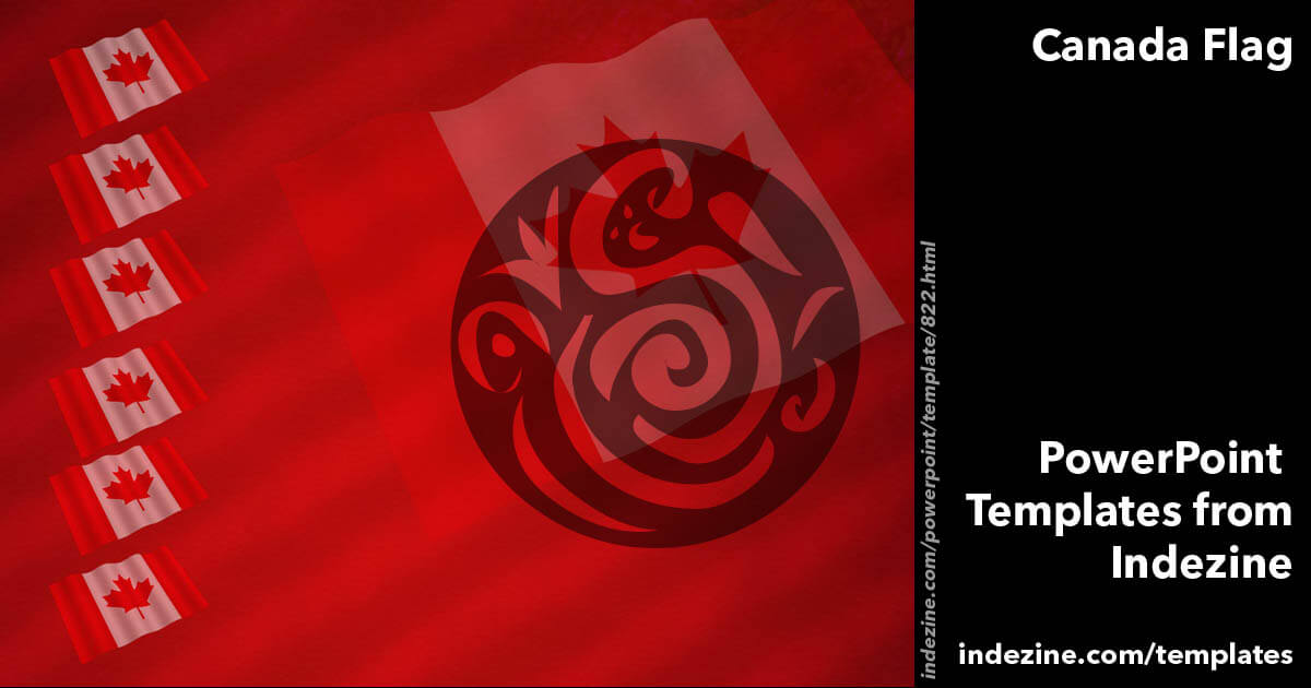 Canada Flag 05 PowerPoint Template