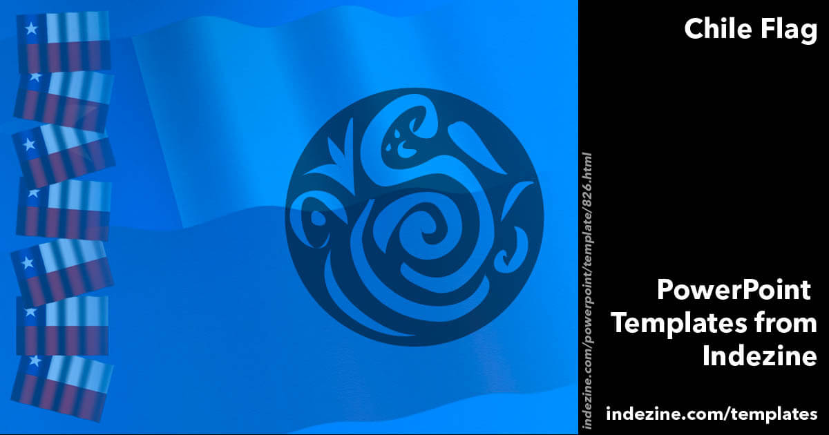 Chile Flag 01 PowerPoint Template