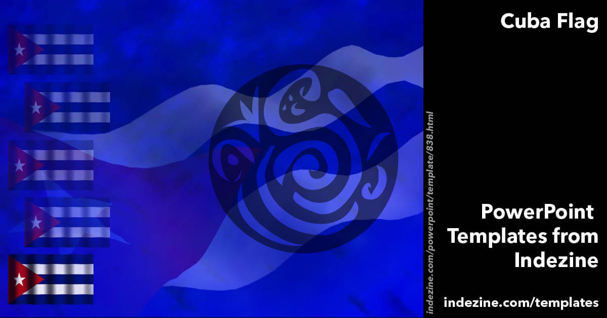 Cuba Flag 03 PowerPoint Template