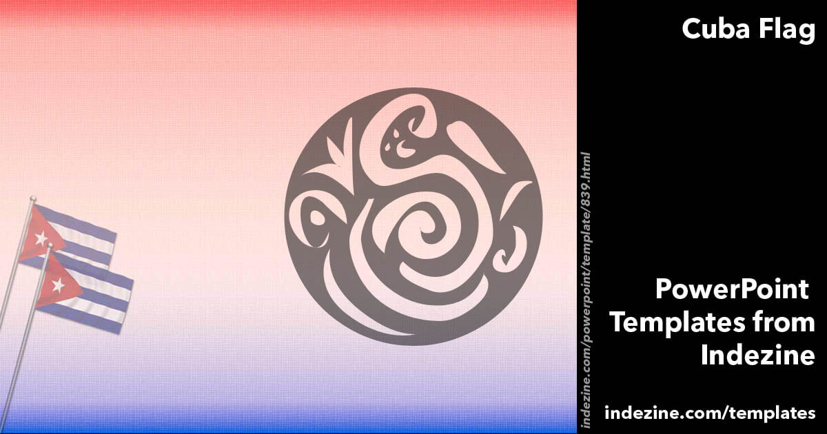 Cuba Flag 04 PowerPoint Template