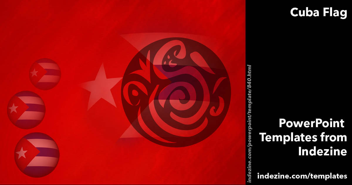 Cuba Flag 05 PowerPoint Template