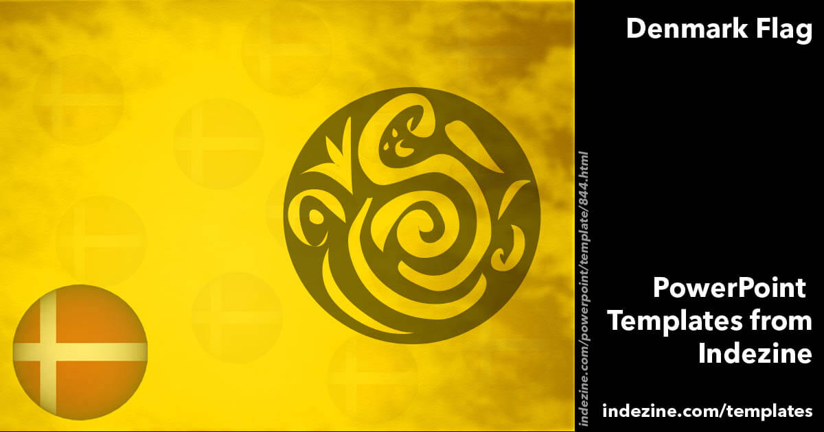 Denmark Flag 05 PowerPoint Template