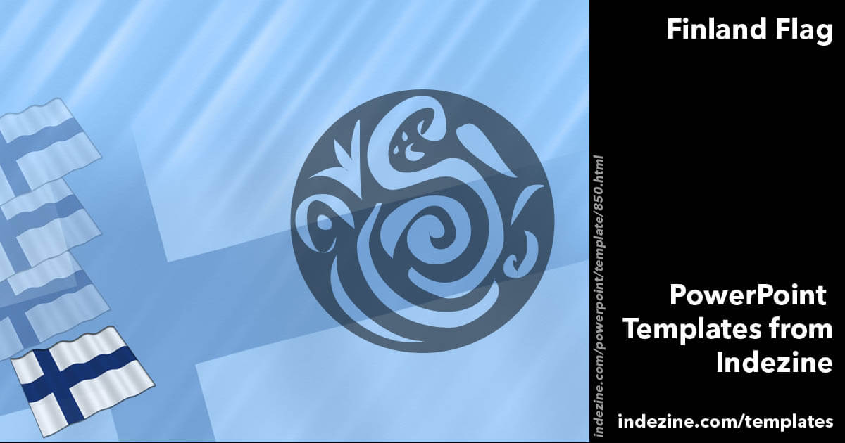Finland Flag 01 PowerPoint Template