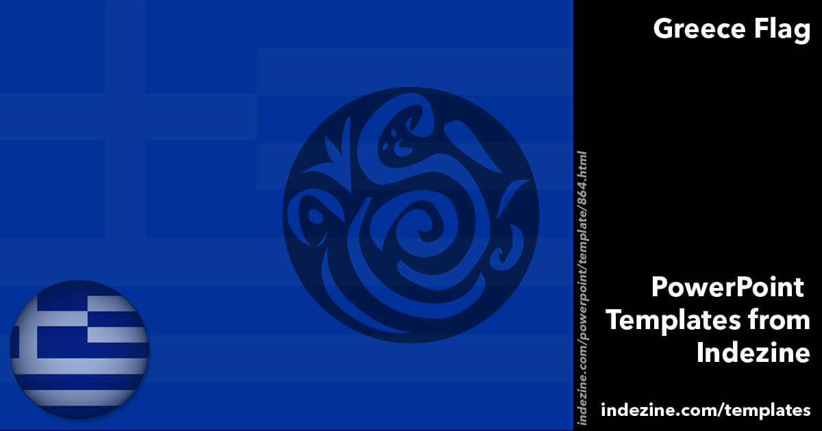 Greece Flag 03 PowerPoint Template