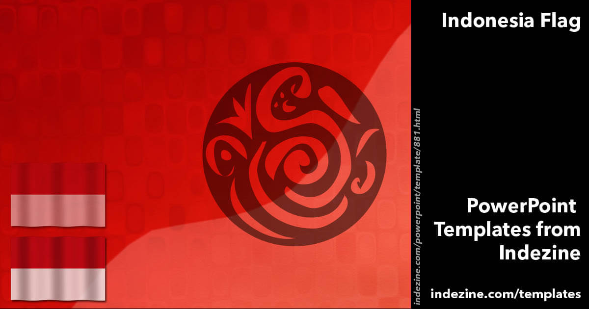 Indonesia Flag 01 PowerPoint Template