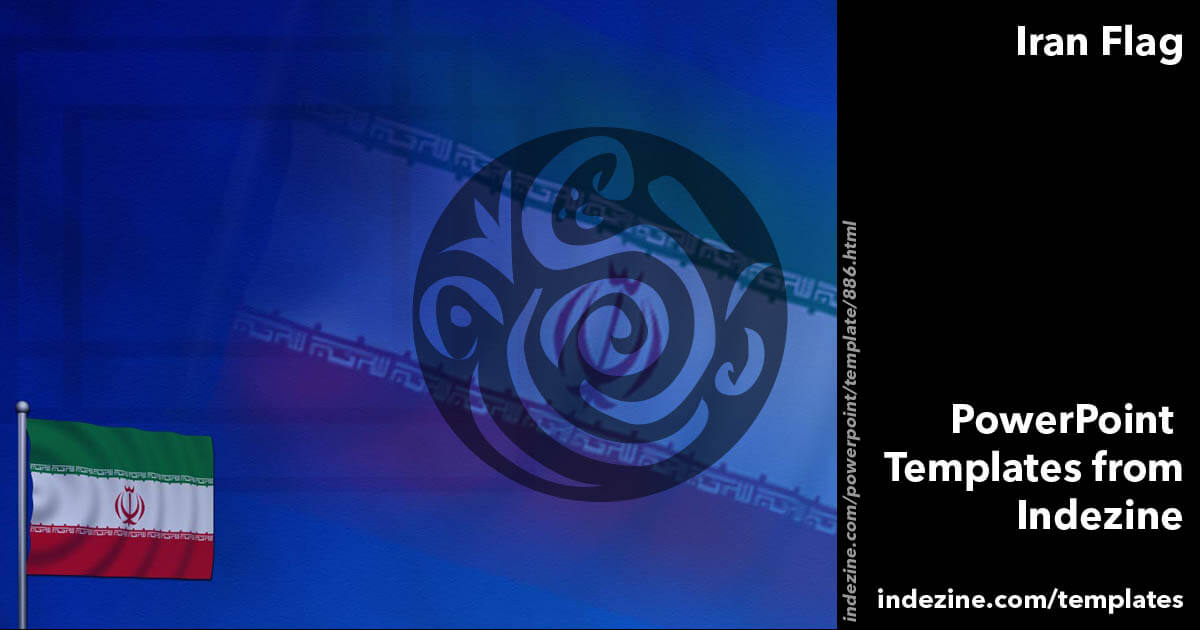 Iran Flag 02 PowerPoint Template
