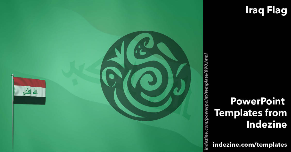 Iraq Flag 02 PowerPoint Template
