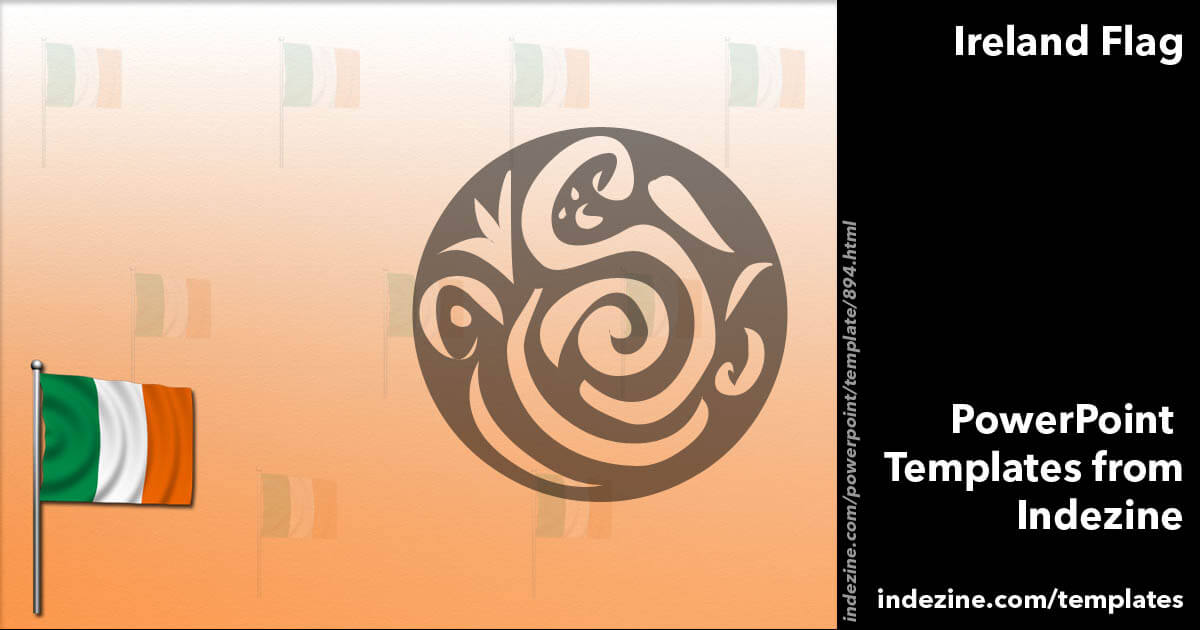 Ireland Flag 02 PowerPoint Template