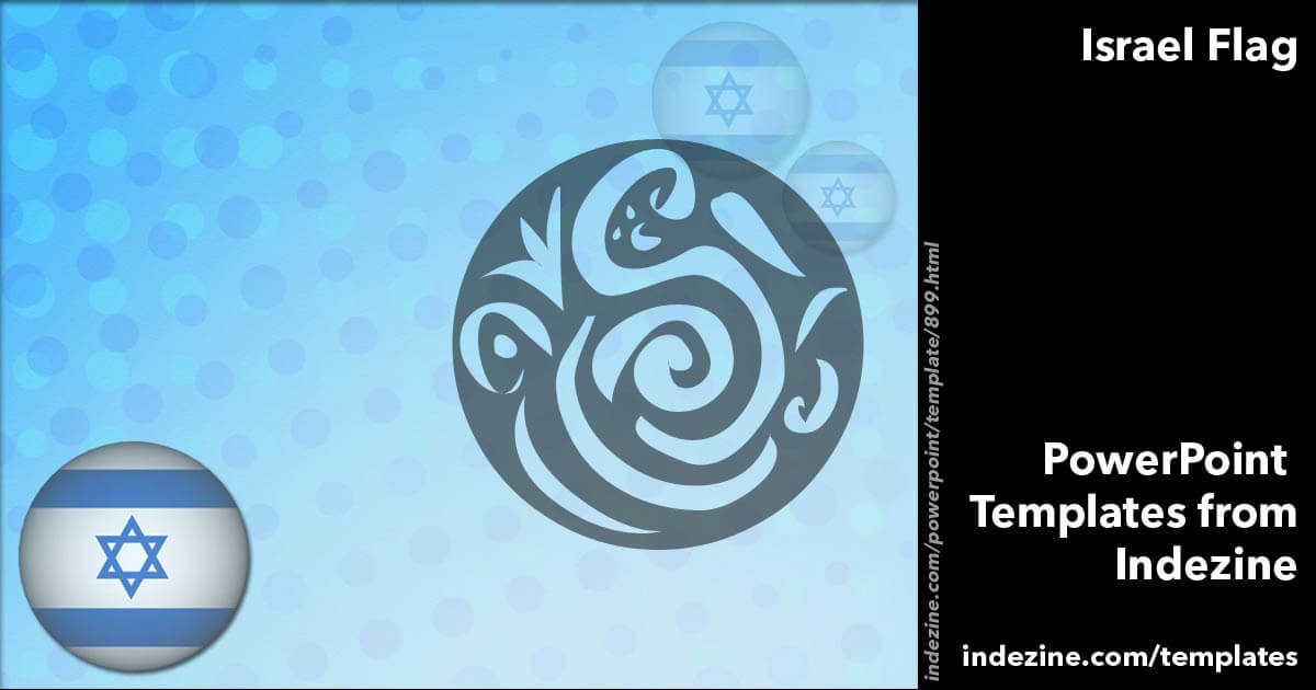 Israel Flag 03 PowerPoint Template