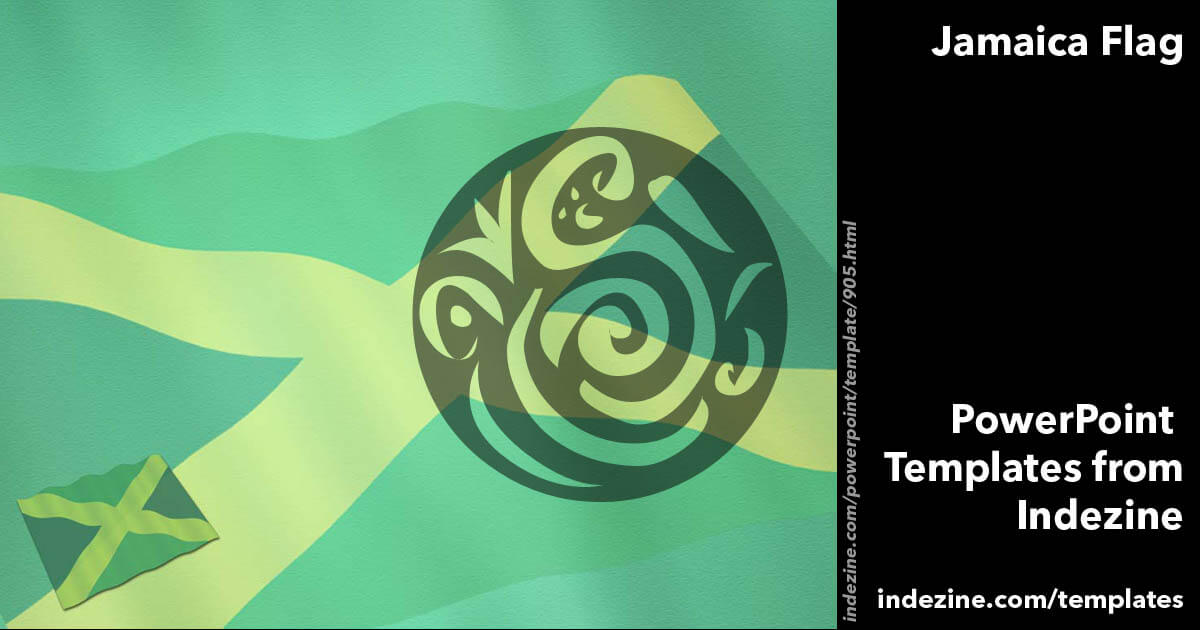 Jamaica Flag 01 - PowerPoint Templates