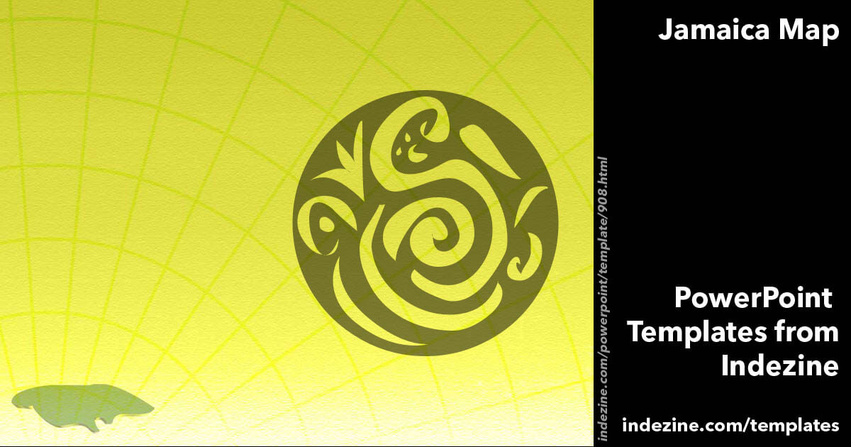 Jamaica Map 01 PowerPoint Template