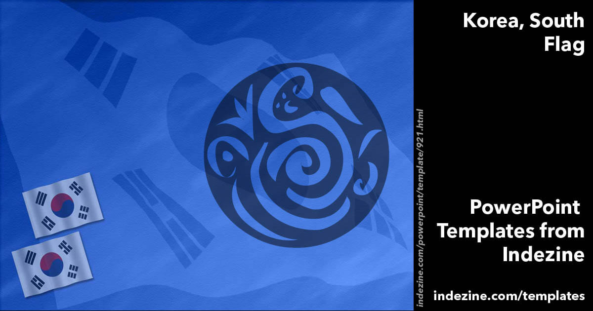 Korea, South Flag 01 PowerPoint Template