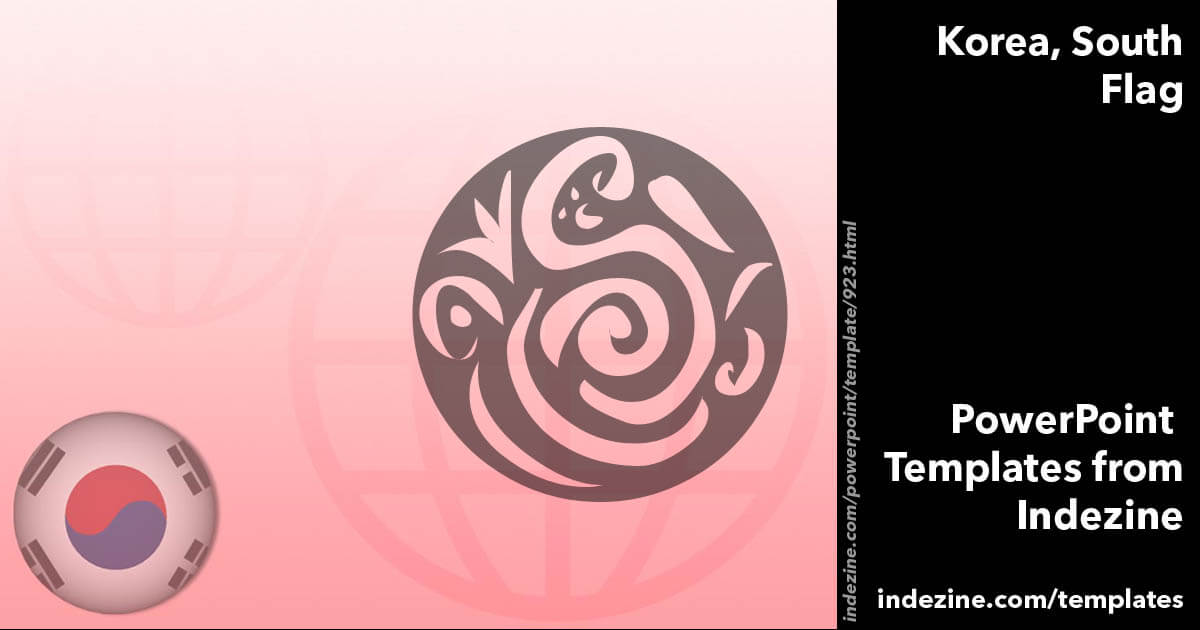 Korea, South Flag 03 PowerPoint Template