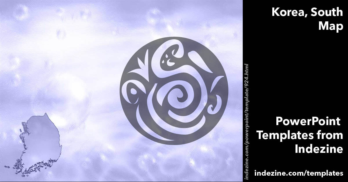 Korea, South Map 01 PowerPoint Template