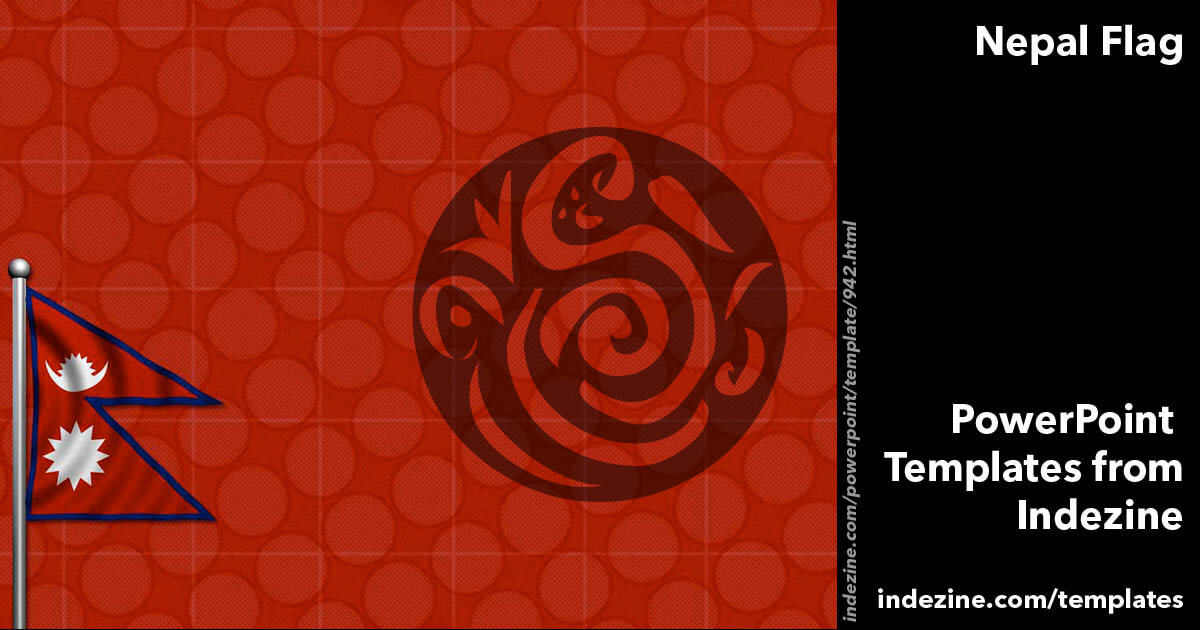 Nepal Flag 02 PowerPoint Template