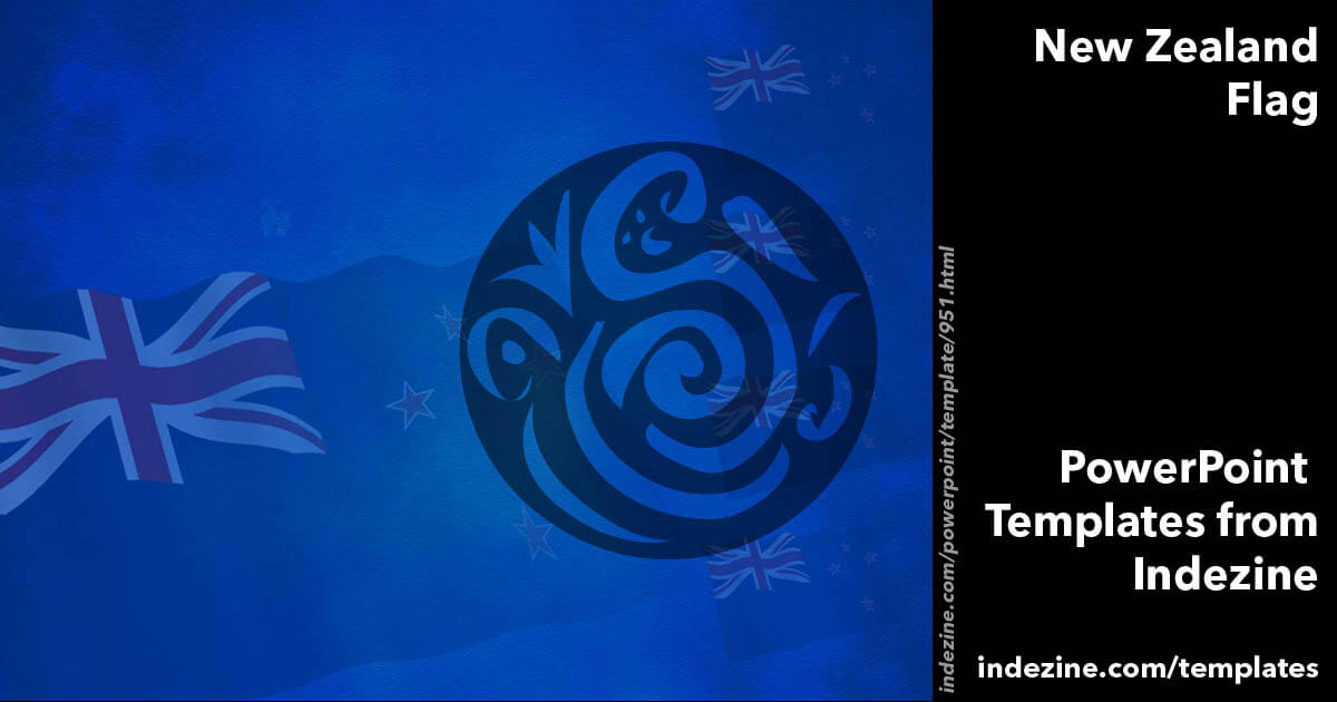 New Zealand Flag 03 PowerPoint Template