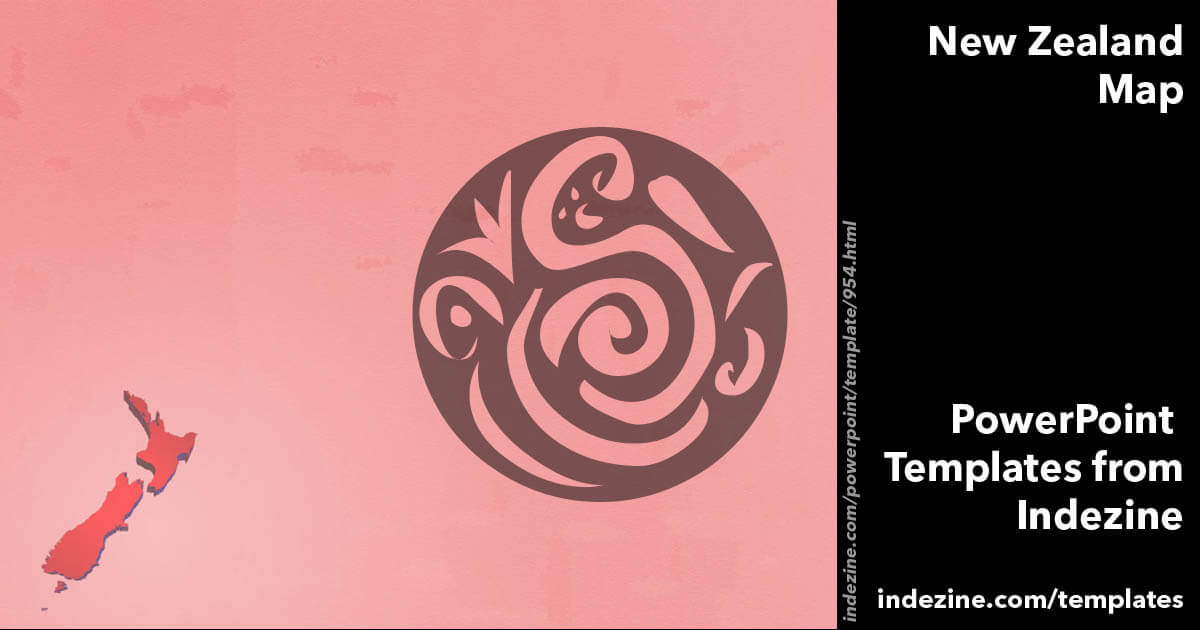 New Zealand Map 01 PowerPoint Template
